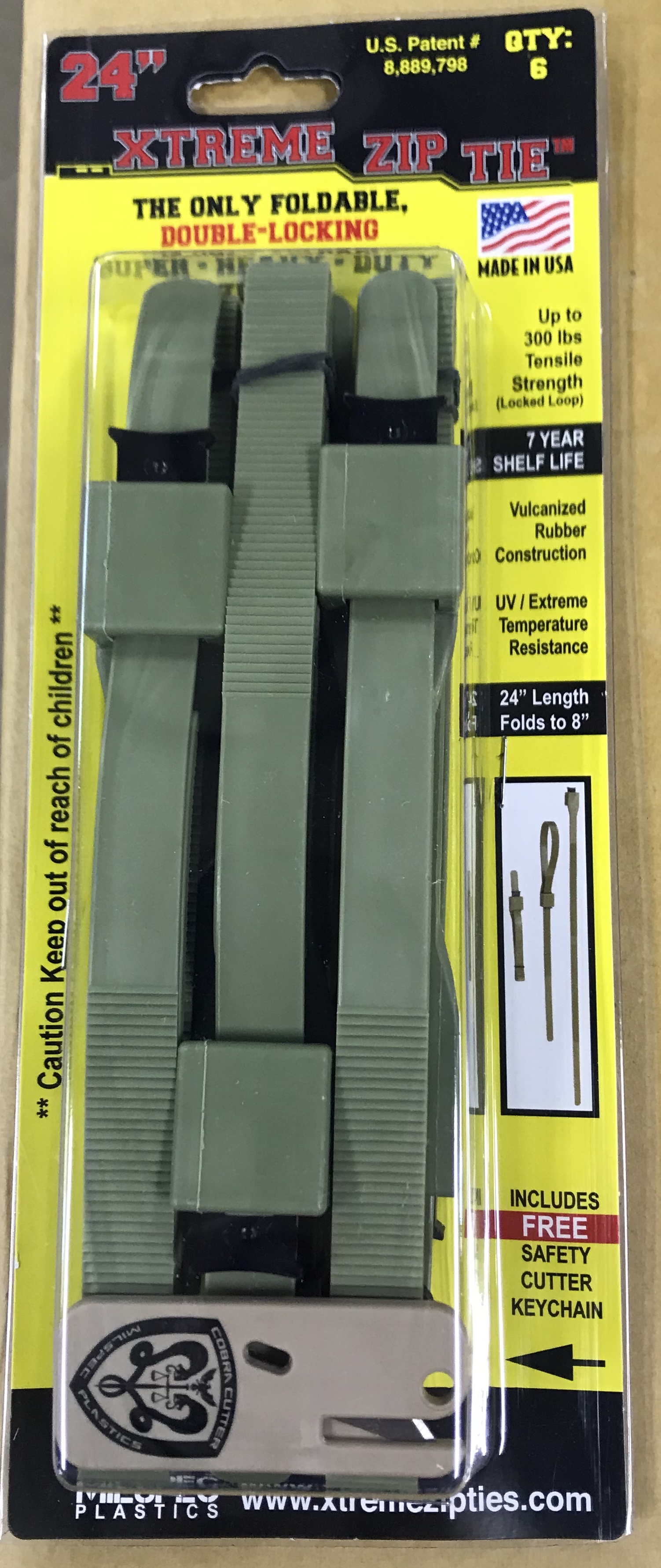 XTREME Zip Ties™; Foldable- Super Heavy Duty 24” (8” Folded) | Milspec ...