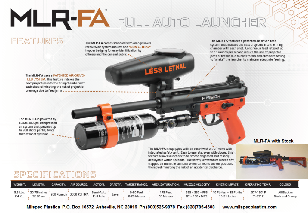 MLR-FA Spec Sheet | Milspec Plastics
